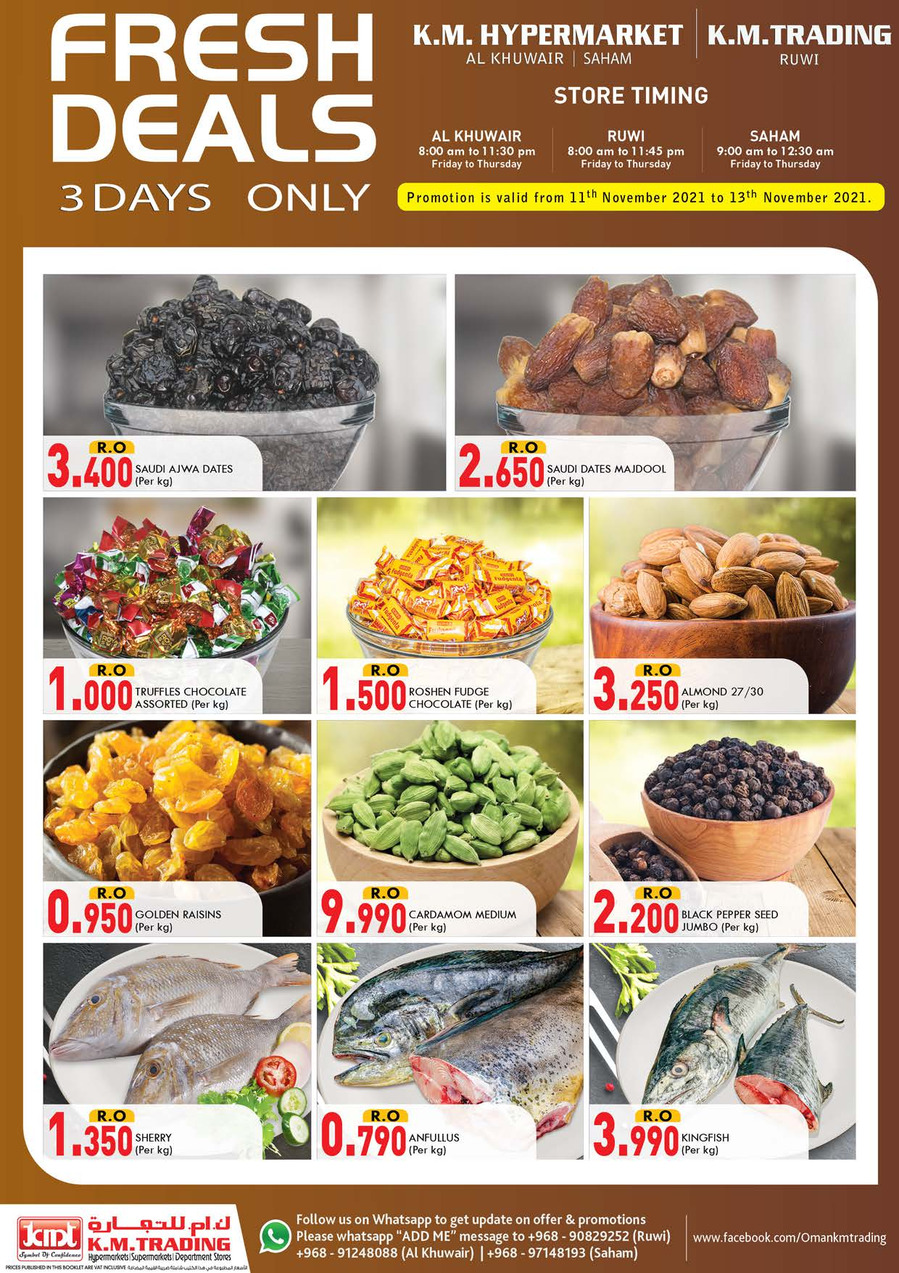 KM Trading & Hypermarket Three Days Only Fresh Deals