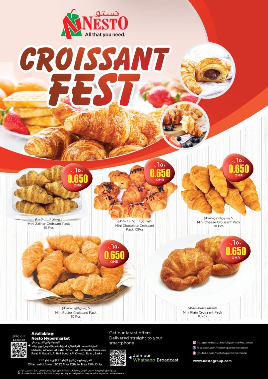 Nesto Hypermarket Croissant Fest Deals | Oman Nesto Offers