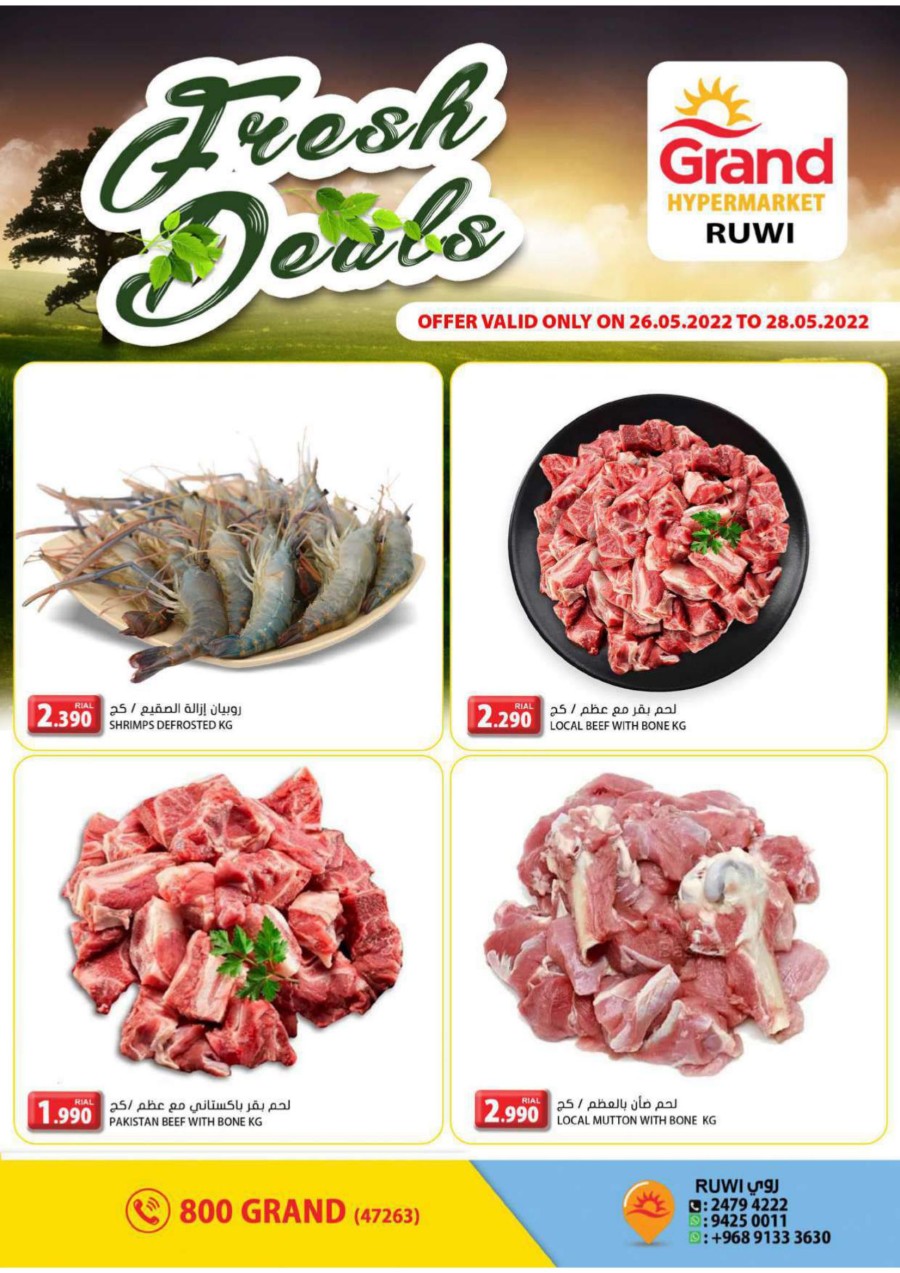 Grand Hypermarkets Ruwi Fresh Deal 26-28 May 2022