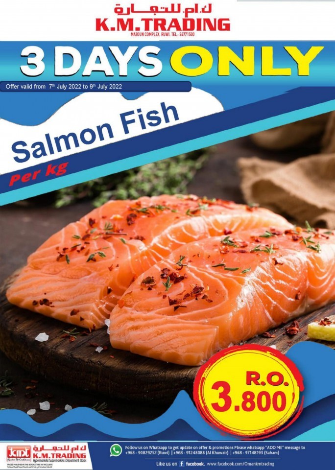 KM Trading & Hypermarket Fish Deals 7-9 July 2022