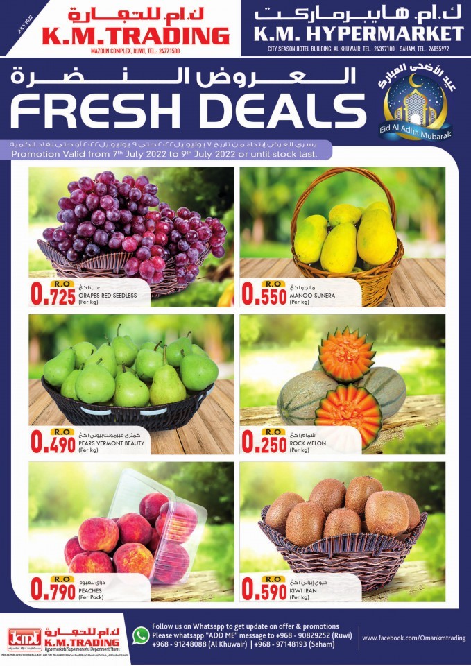 KM Trading & Hypermarket Weekend Fresh Deals 7-9 July 2022