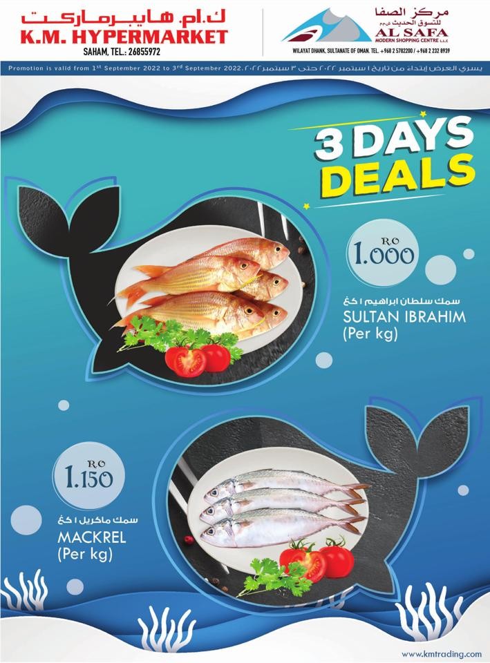 KM Trading & Hypermarket Fish Deals 1-3 September 2022