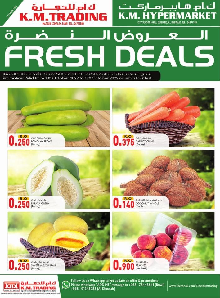 KM Trading & Hypermarket Fresh Deals 10-12 October 2022
