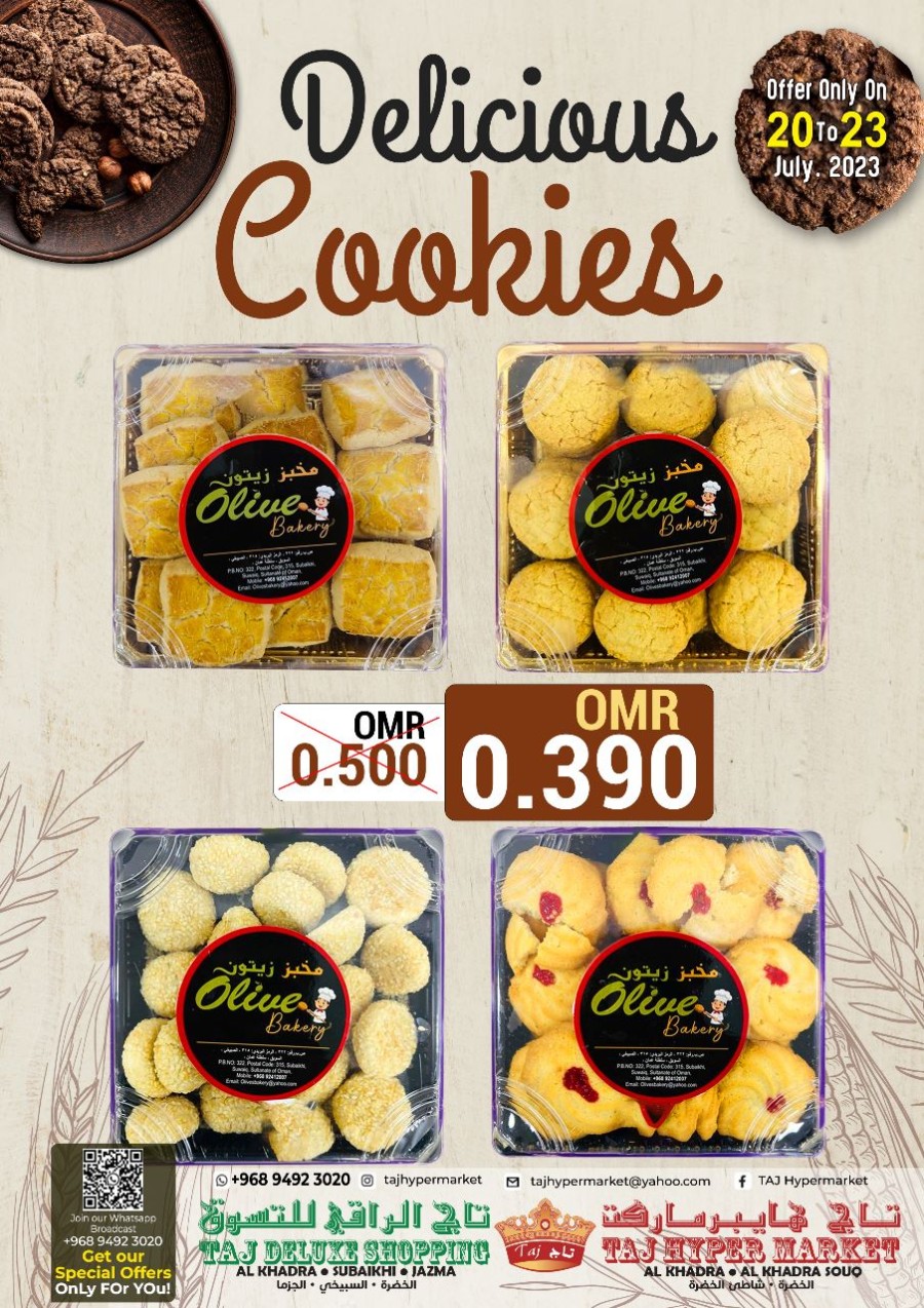Taj Hypermarket Delicious Cookies Deal | Oman Offer Fliers