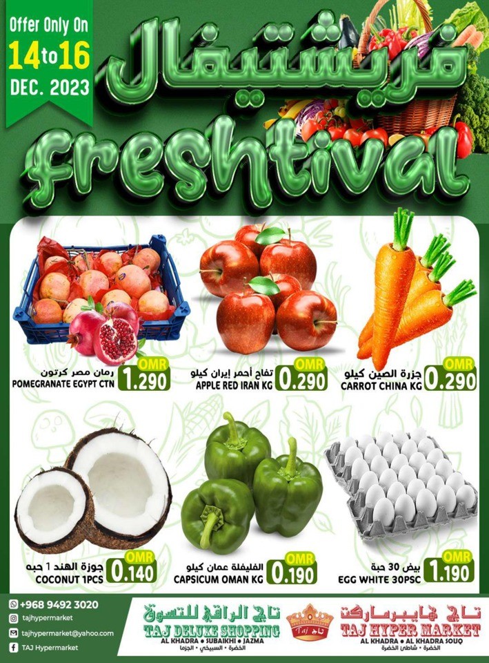 Taj Hypermarket Freshtival Offer Flyer | Oman Offers Today